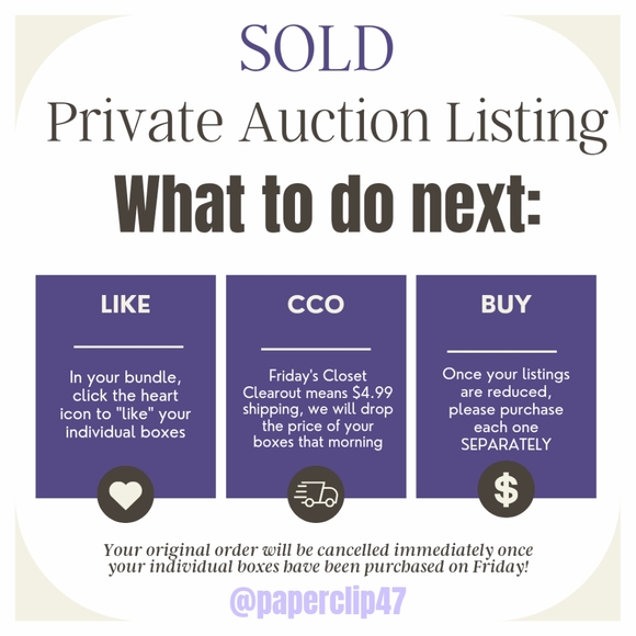Other | Charlenejohn699 Private Auction Listing Thu 1 Of 3 1 17 | Poshmark